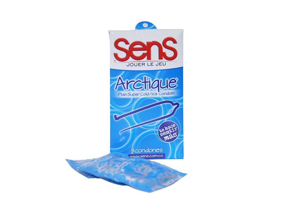 Condones Sens Arctique x 3 - Frío, liso y lubricado – SexSymbol